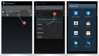 Voice recording on an Android smart phone and transferring audio files ...